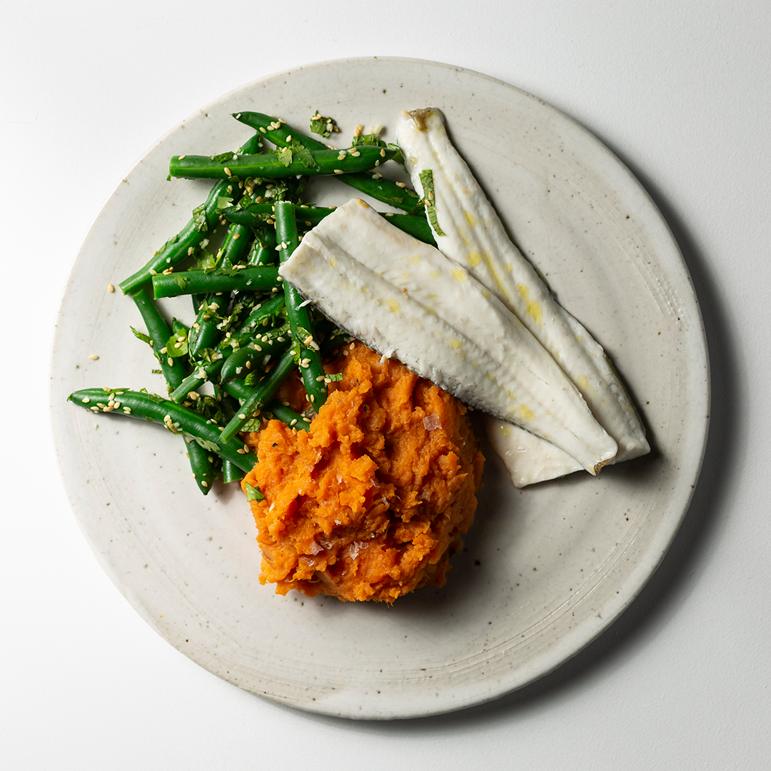 Wild Caught Fish with Sweet Potato Mash | Wilding Foods